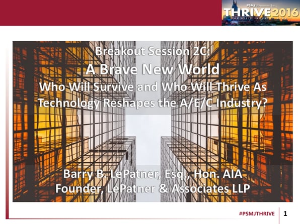 Who Will Thrive When Technology Reshapes the A/E Industry?